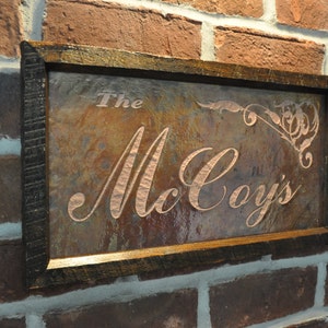 Personalized Name Sign Copper Engraving, Cool Gift for Couples, Unique ...