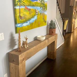 Rustic Refined Wall Table, Console Table, Big Timber Entryway Table ...