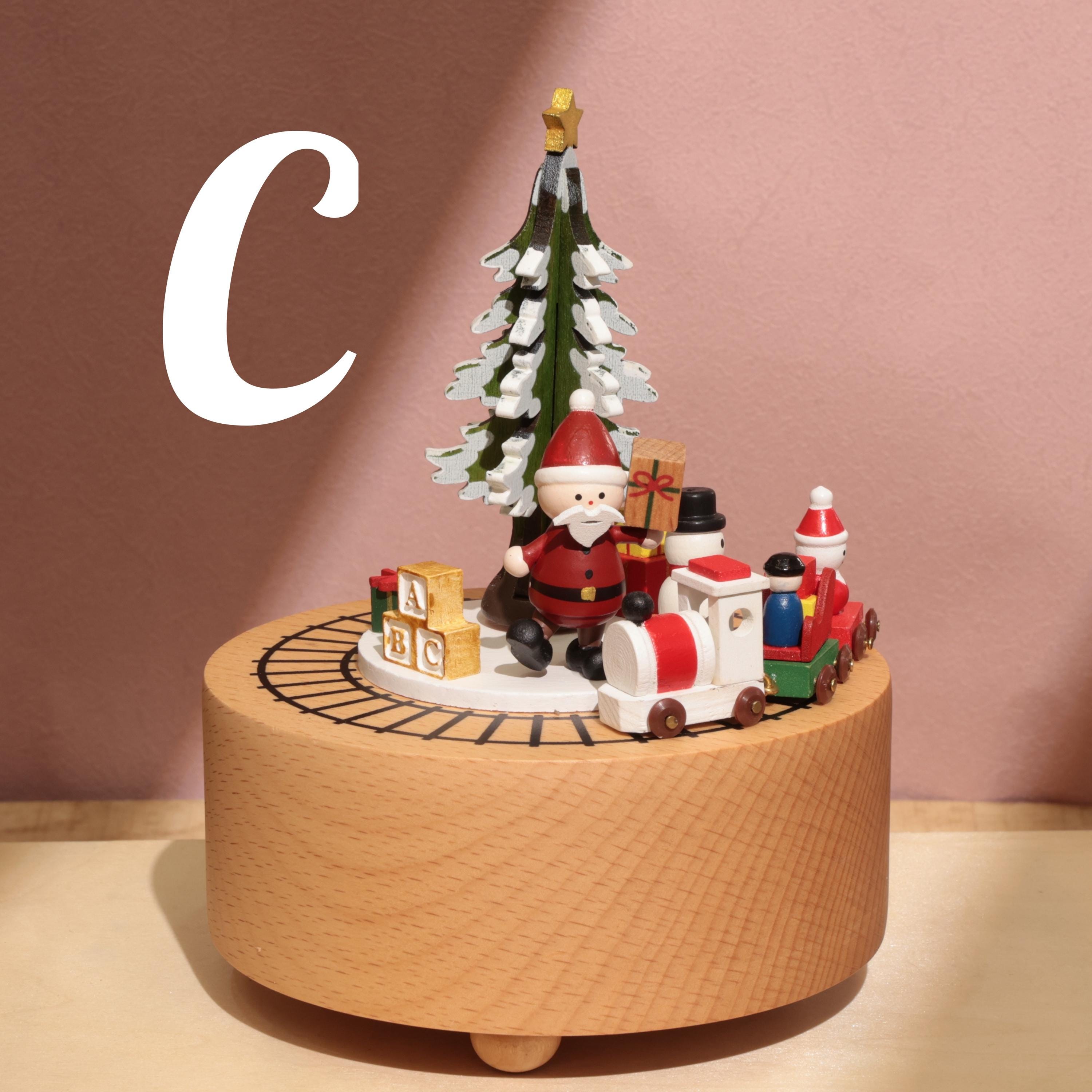Personalized Wooden Christmas Music Box, Musical Holiday, Baby Shower ...
