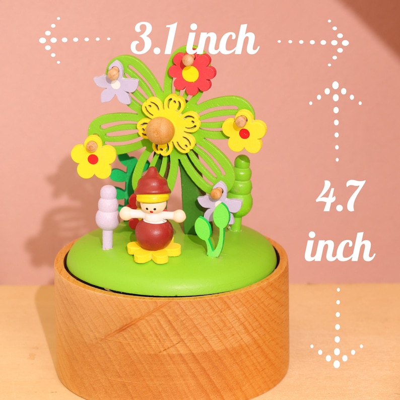 Handmade Wooden Bunny Music Box – Cute Forest Theme Decor, Personalized ...