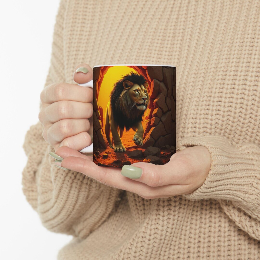 Leon Ceramic Mug, Personalized Coffee Cup, Unique Gift for Him or Her ...