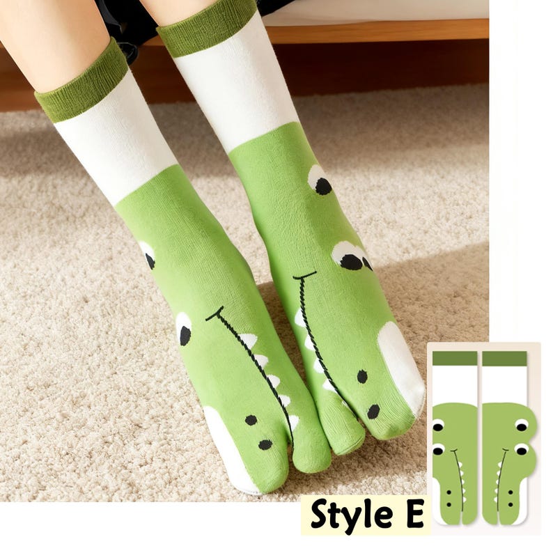 Funny Split Toe Tabi Socks for Woman,mid-calf Socks for Spring/autumn ...