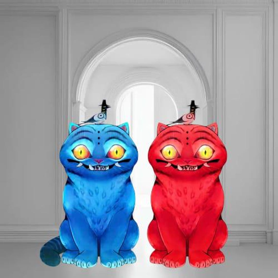 Kpop Demon Hunters Cat Standee | Derpy Style Party Decor (digital ...