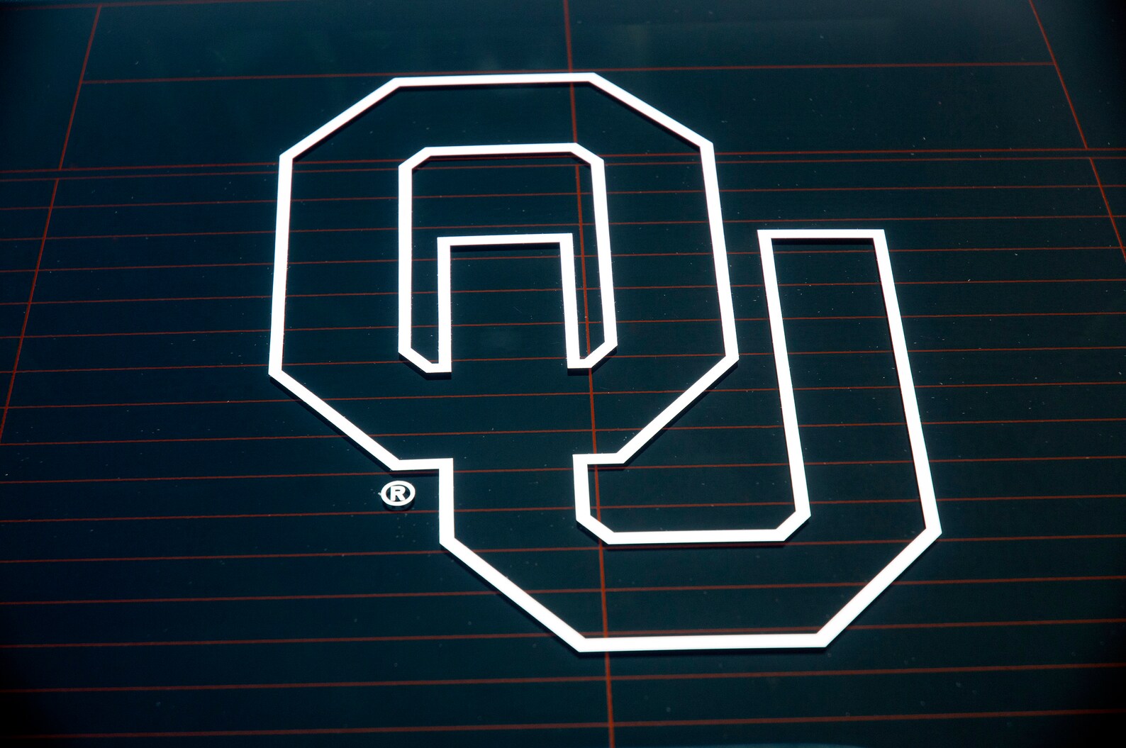 OU Logo Outlined Vinyl Decal University of Oklahoma | Etsy