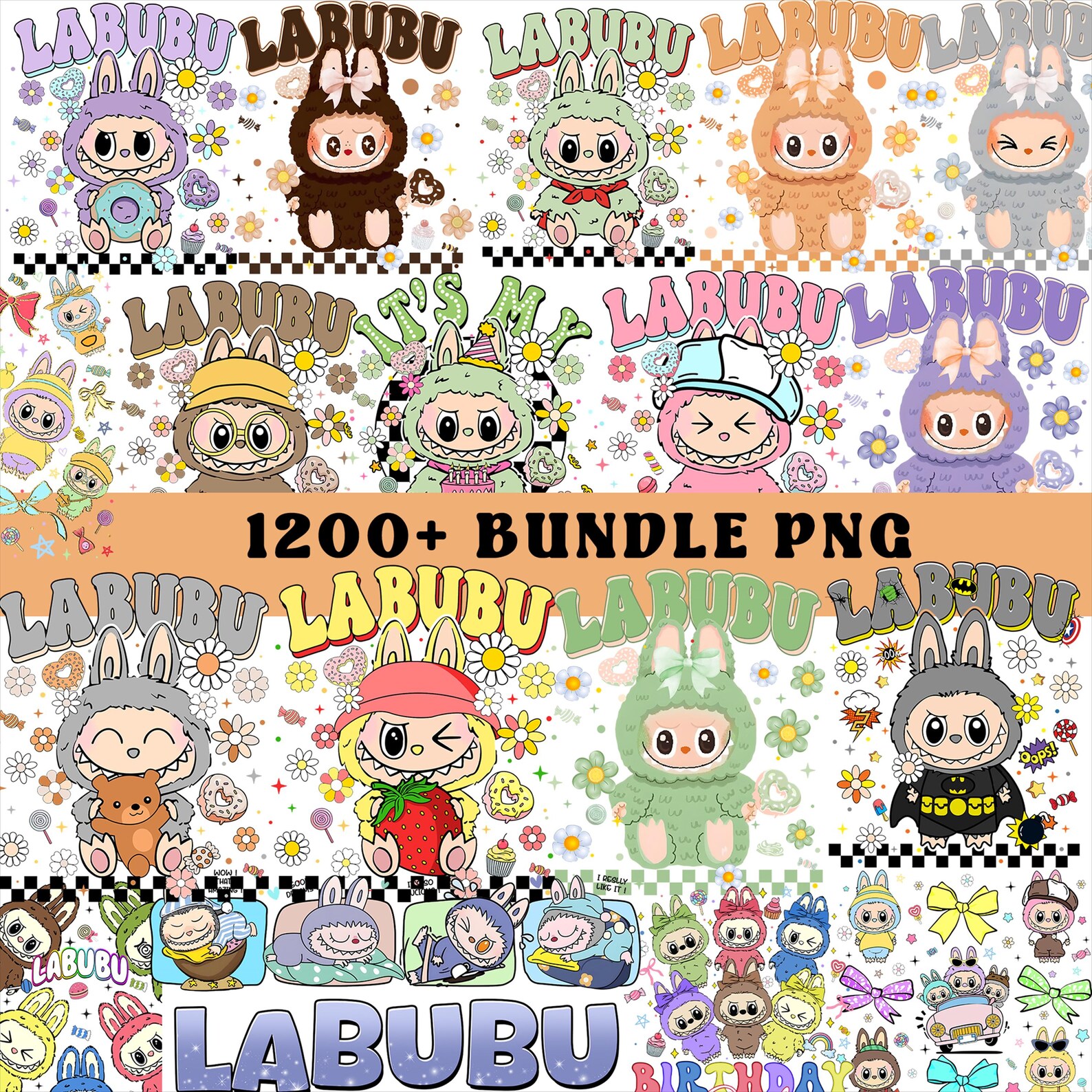 Labubu Mega Bundle – 1,500+ PNG, SVG | Kawaii Halloween & Christmas ...
