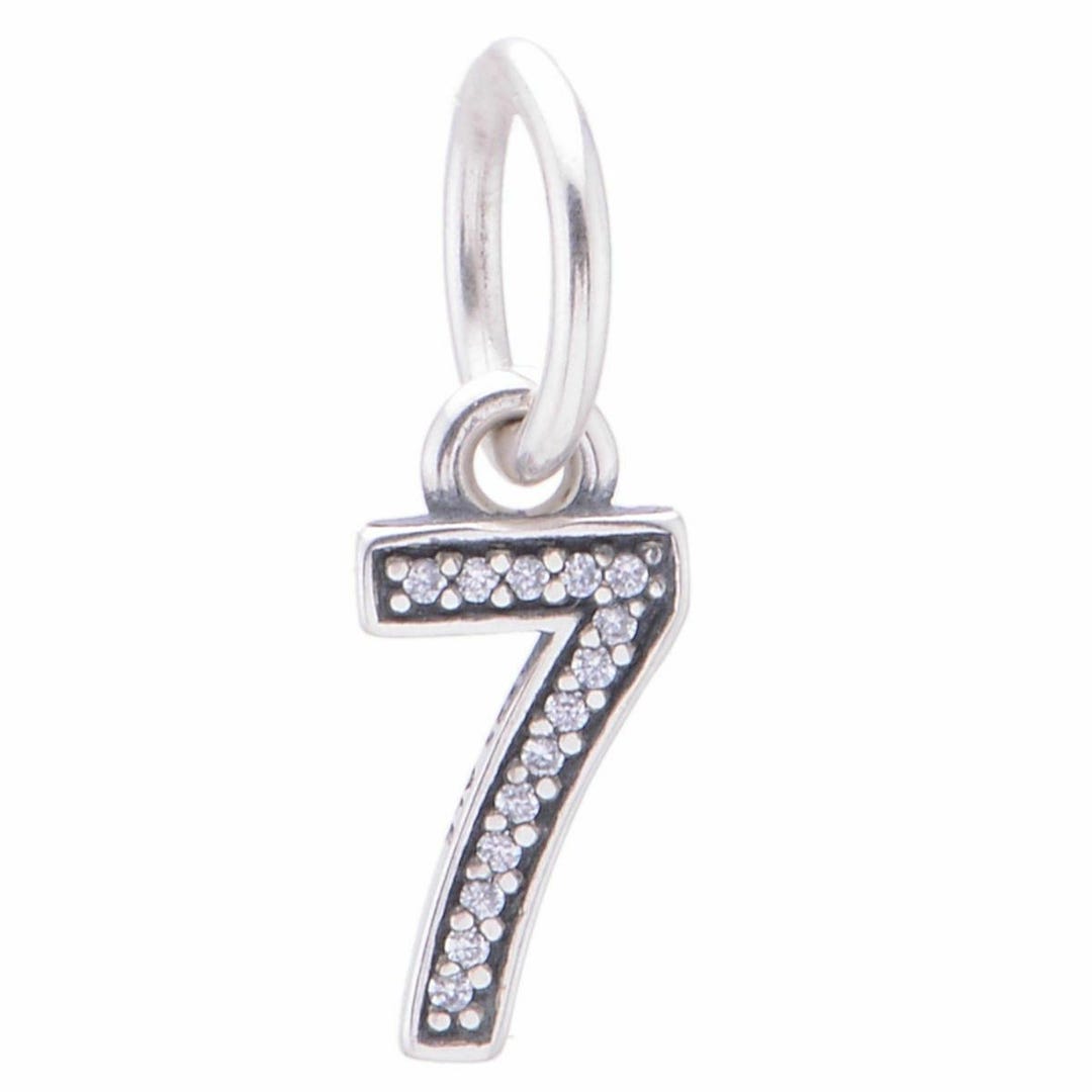 Pandora Sterling Silver Hanging Number 7 Pendant - Etsy