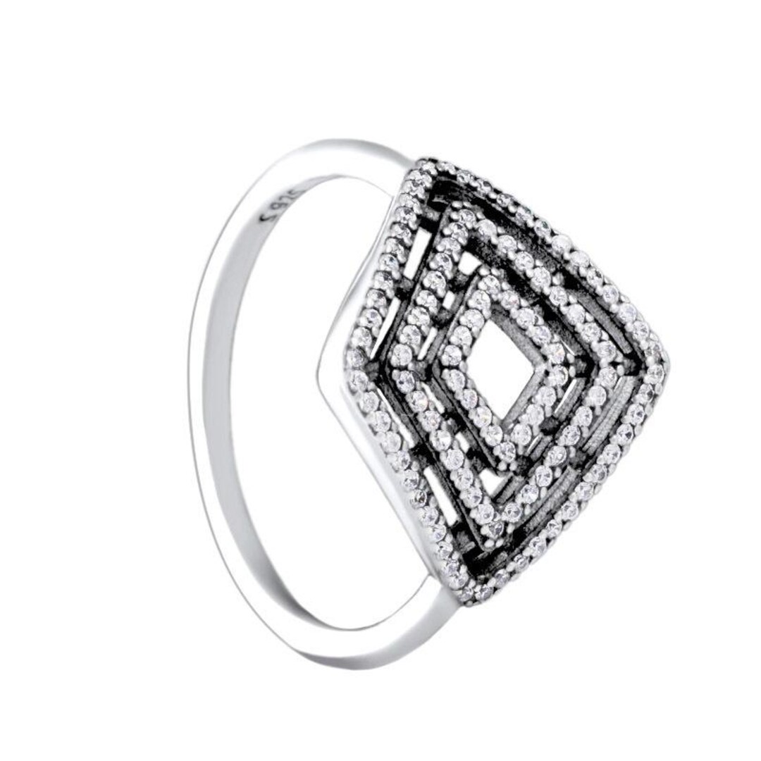 Pandora Geometric Lines Ring, , , All Sizes - Etsy