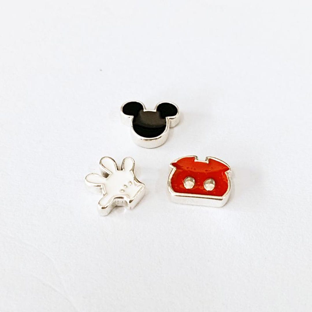 Pandora S.silver Mickey Petite Floating Locket Charms Set - Etsy
