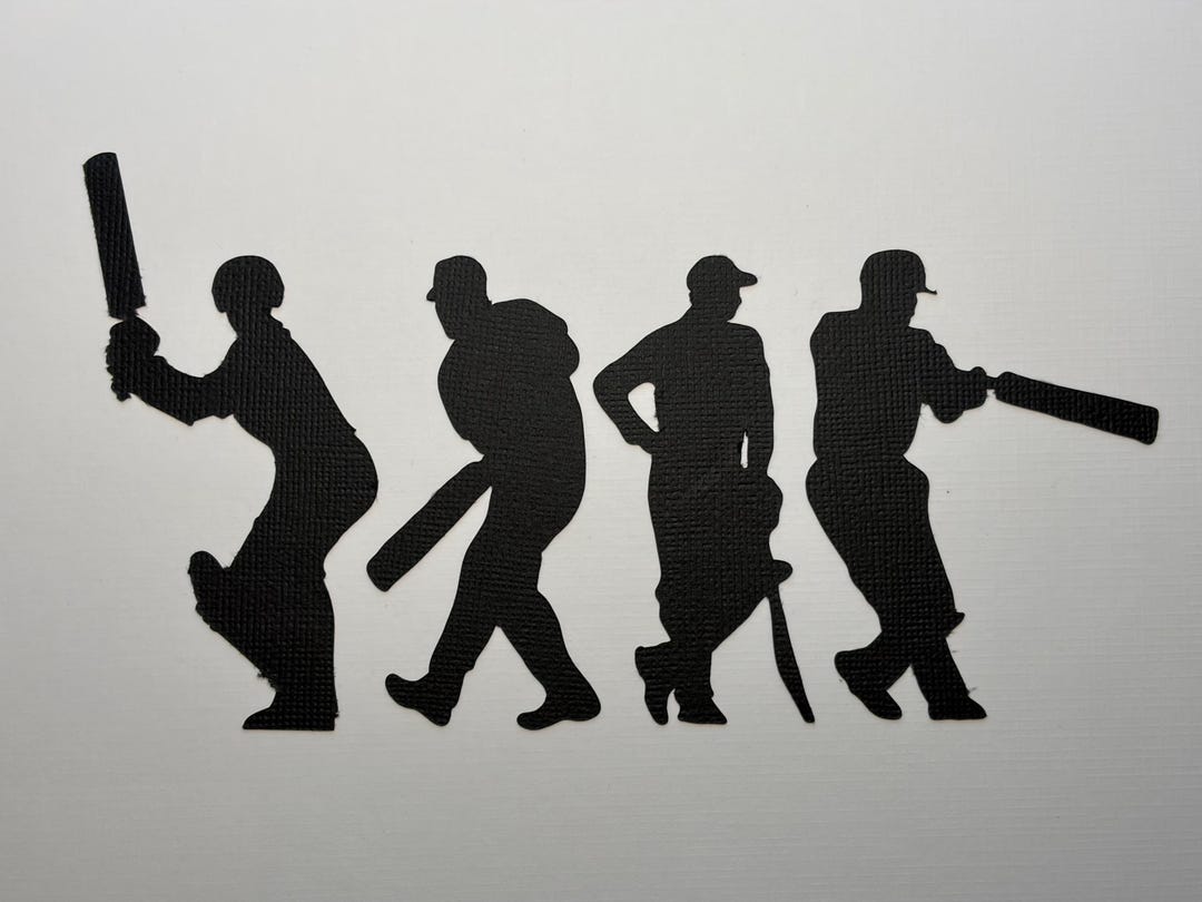 Mini Paper Cricket Silhouettes – Set of Four - Etsy