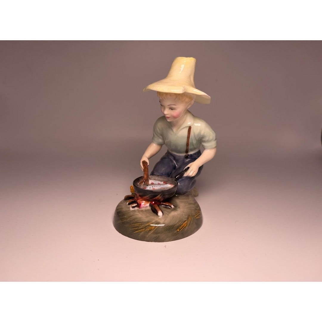 Vintage Goebel Hummel Figurine Boy Cooking Over Fire - Etsy