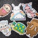 Kawaii Japan Sticker Pack Pig Otter Turtle Woolly Mammoth - Etsy
