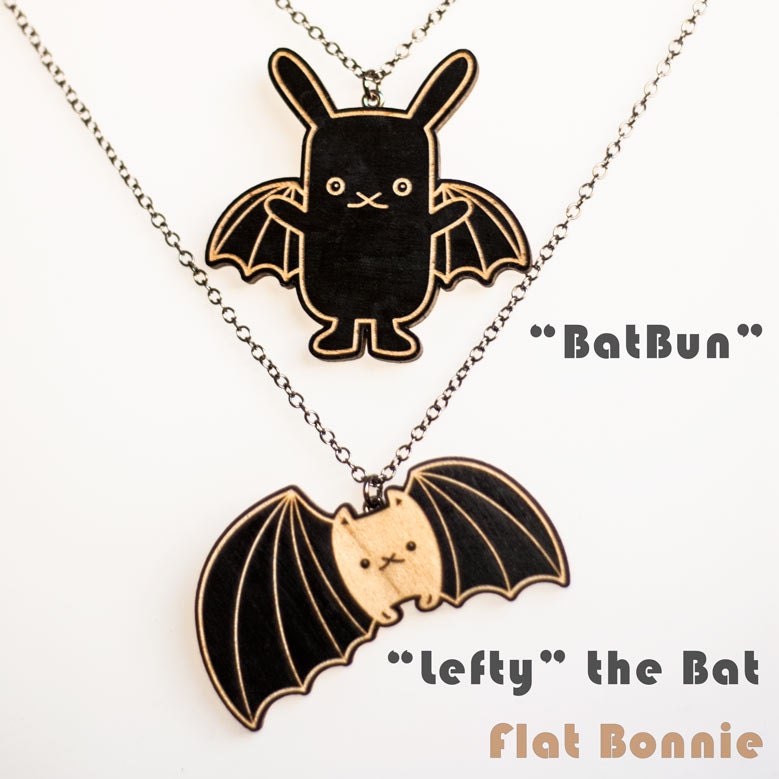 Bat Necklace, Bunny Charm, Cute Animal Rabbit Jewelry, Kawaii Japan ...