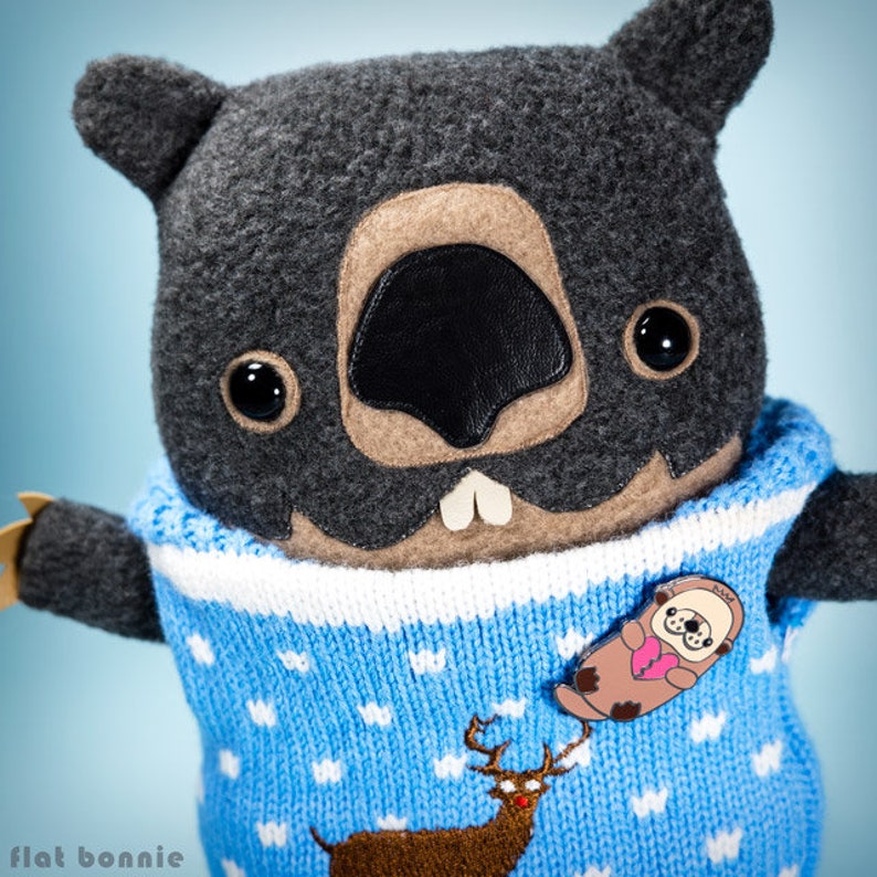 Wombat Stuffed Animal, Handmade Plush Soft Toy Doll, Cute Wombat ...