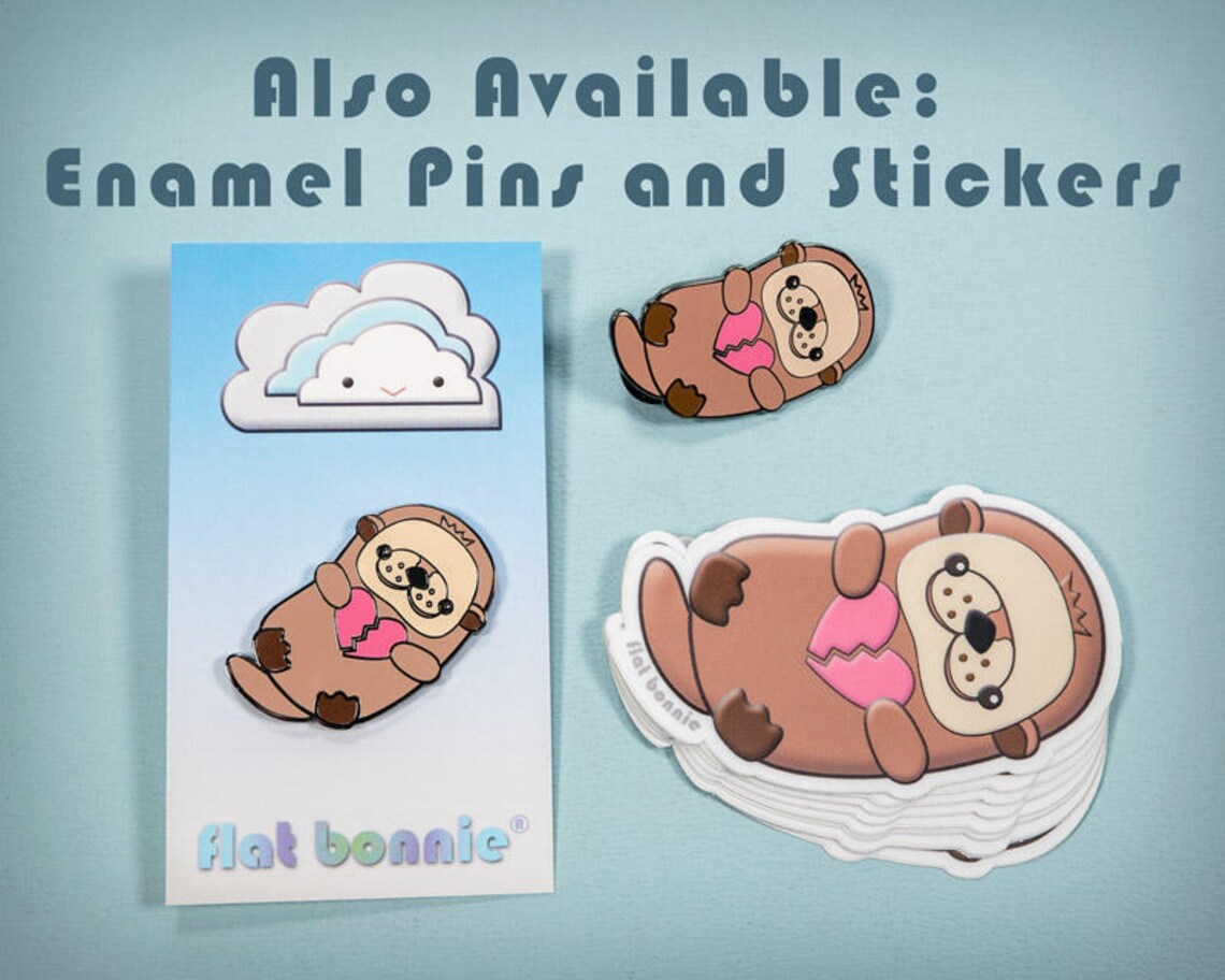 Otter Locker Magnet Kawaii Animal Fridge Magnet Cute Otter - Etsy