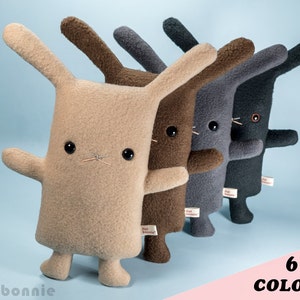Plush Bunny Stuffed Animal, Cute Rabbit Lover Gift, Handmade Soft Toy ...