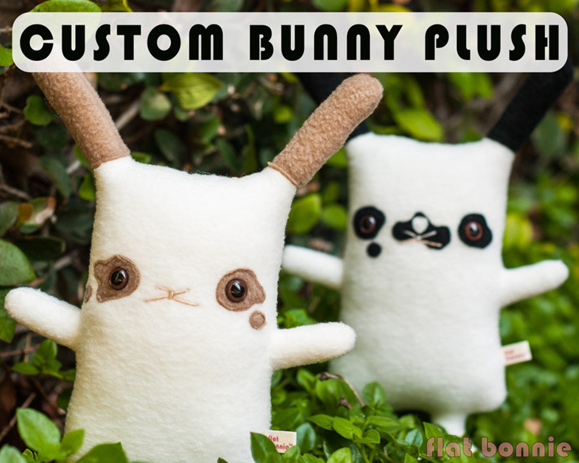 Custom Bunny Stuffed Animal Customized Rabbit Plush Soft Toy - Etsy