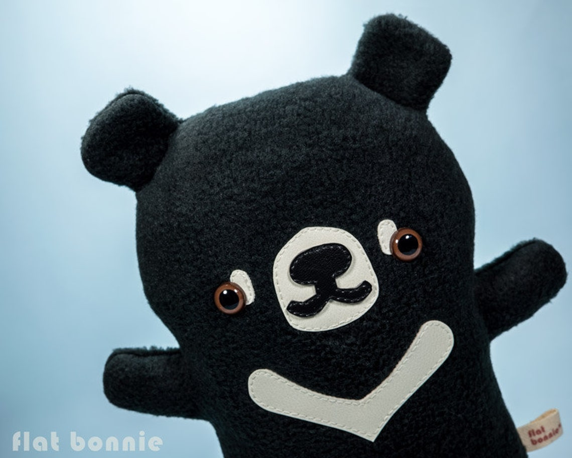 Moon Bear Plush Stuffed Animal, Kawaii Stuffy Bear Cub Soft Toy, Cute ...