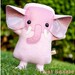 Pink Elephant Plush Elephant Stuffed Animal Cute Wildlife | Etsy