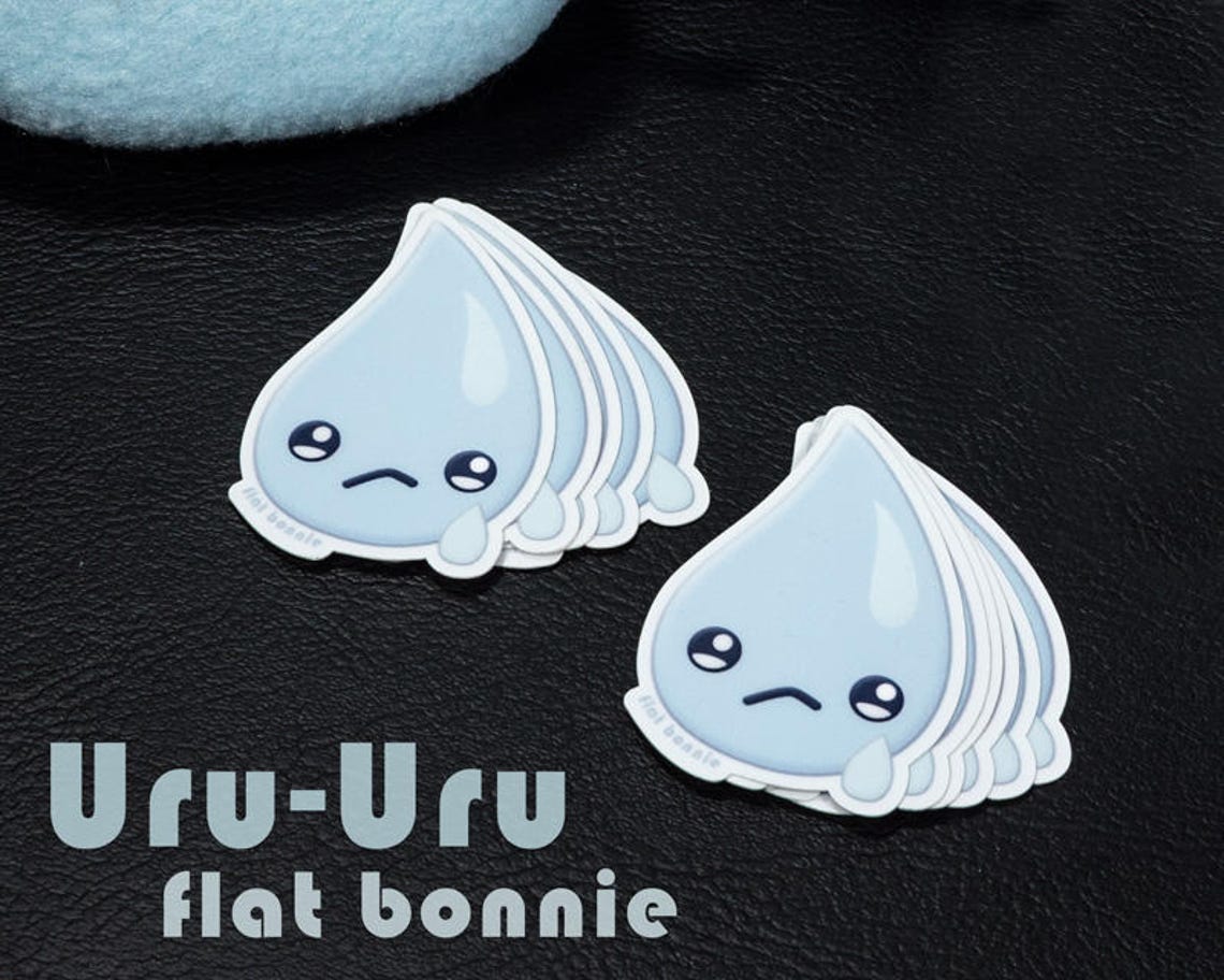 3 Kawaii Teardrop Stickers Ugly Cry Vinyl Decal Crying Skate | Etsy