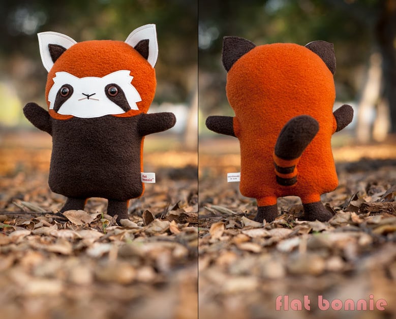 Red Panda Plush Panda Stuffed Animal, Handmade Stuffed Panda, Firefox ...