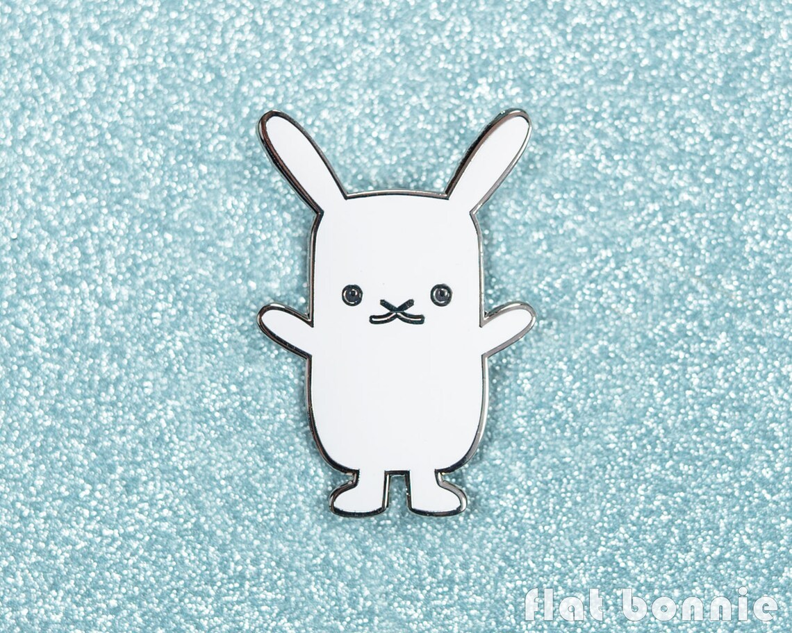 Bunny Enamel Pin, Rabbit Pin, Backpack Enamel Pin, Animal Lover Gift ...