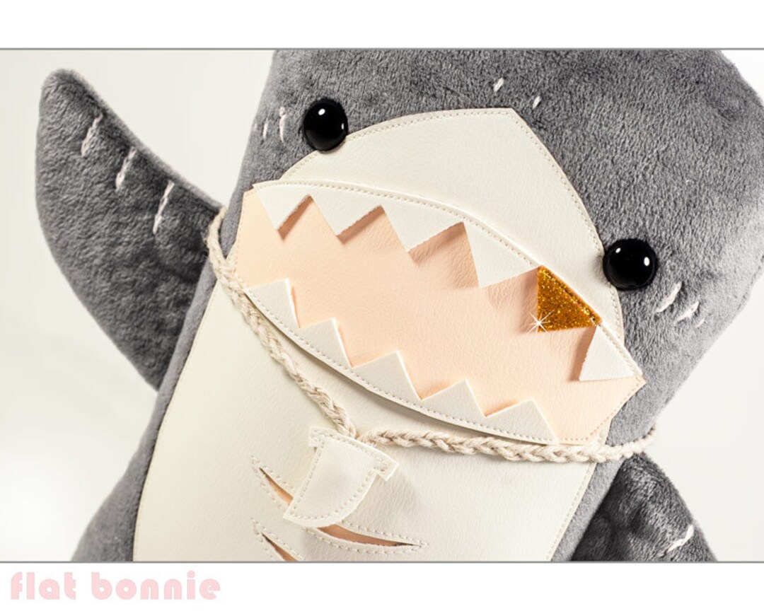 Shark Plush Shark Stuffed Animal, Cute Shark Soft Toy Doll, Handmade ...