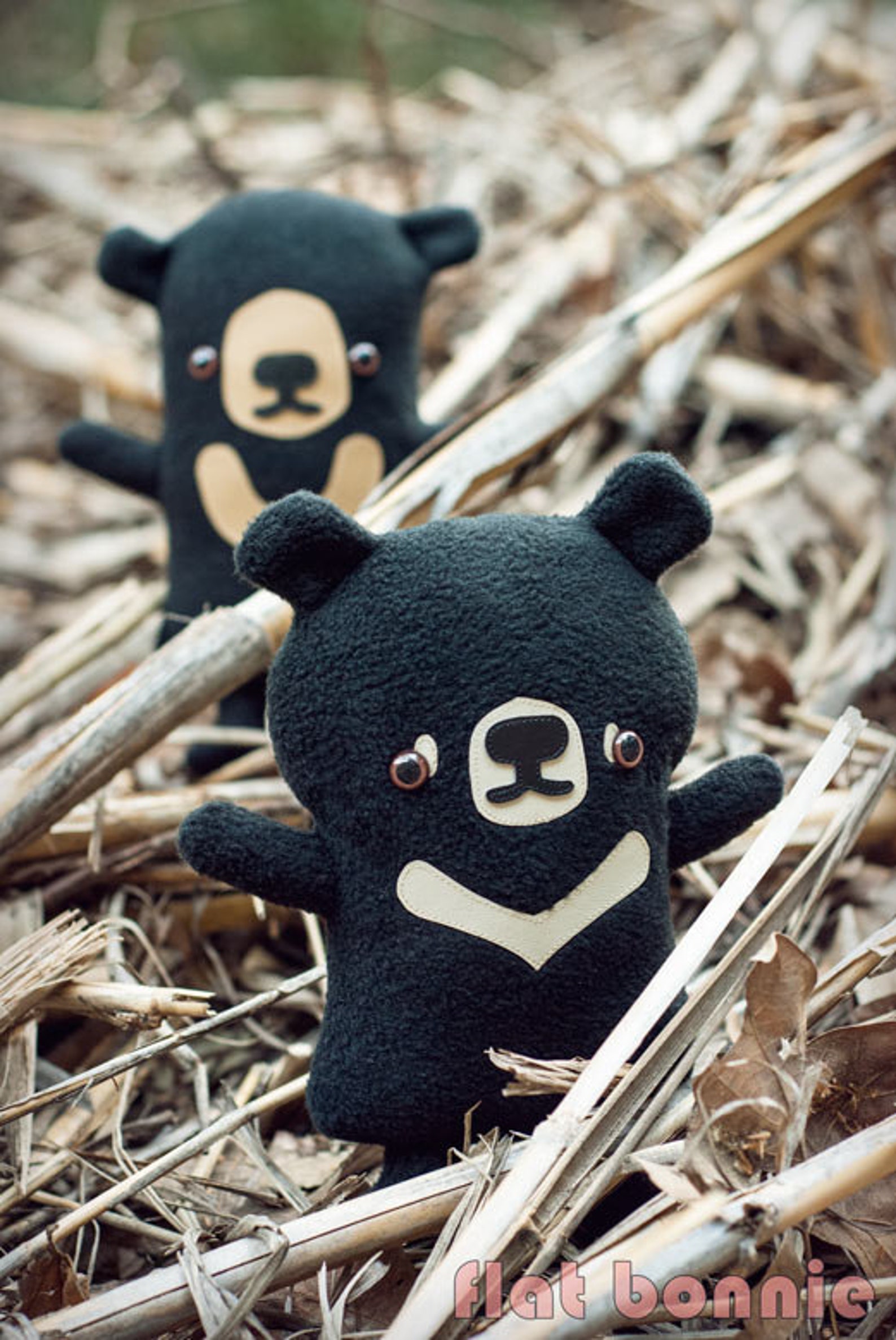 Moon Bear Plush Stuffed Animal, Kawaii Stuffy Bear Cub Soft Toy, Cute ...