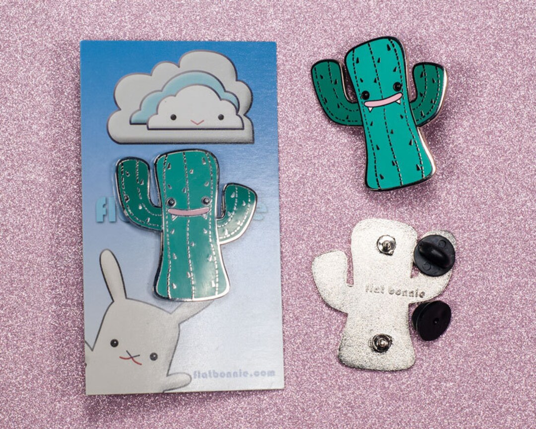 Cactus Enamel Pin, Kawaii Cactus Pin Hard Enamel, Cute Backpack Pin ...