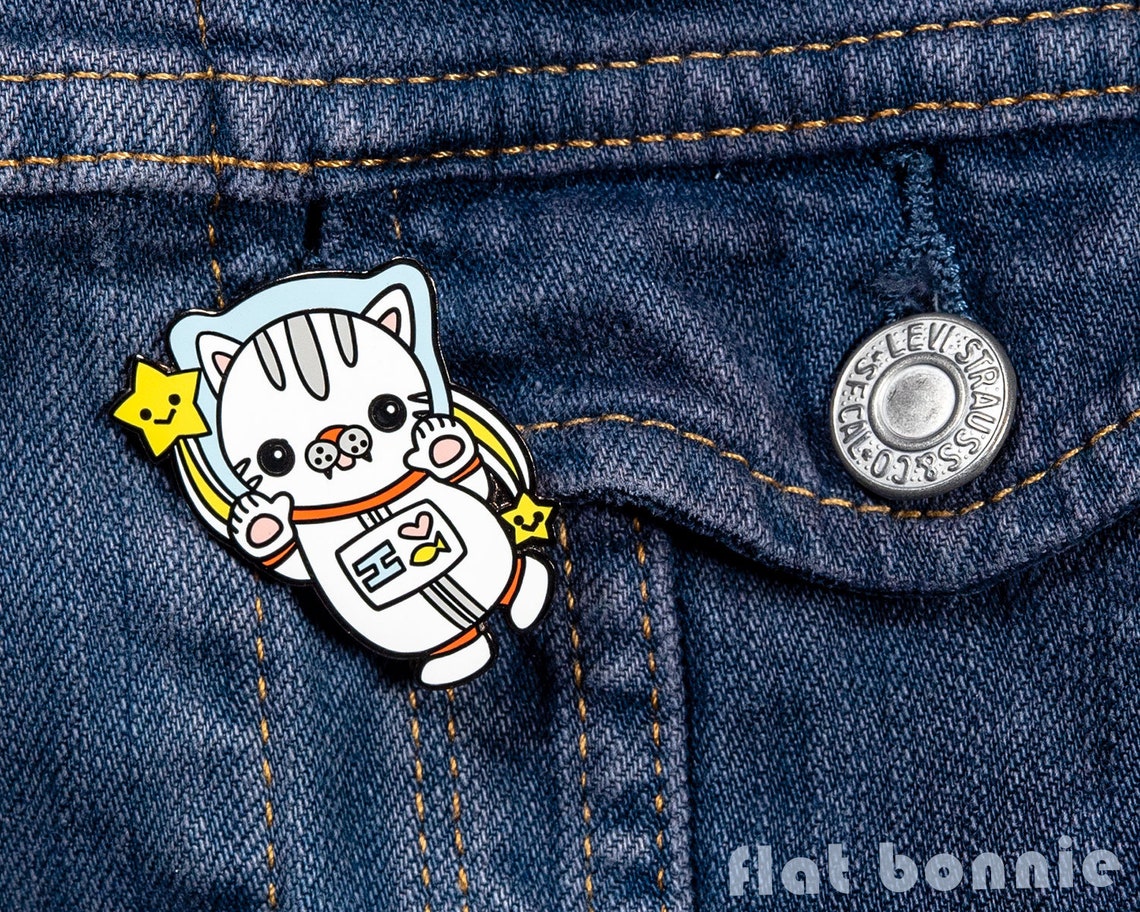 Cat Enamel Pin, Cat Backpack Pin, Cute Cat Lover Gift, Kawaii Cat ...