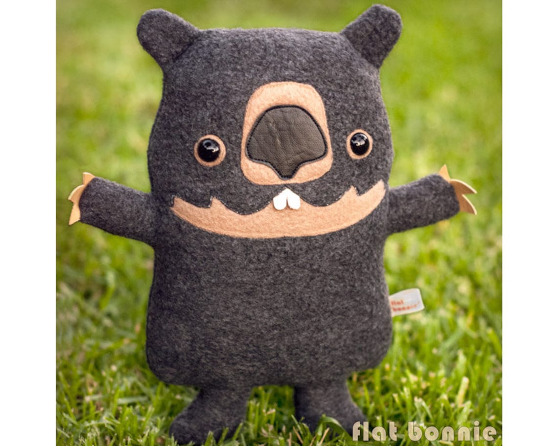 Wombat Stuffed Animal, Handmade Plush Soft Toy Doll, Cute Wombat ...