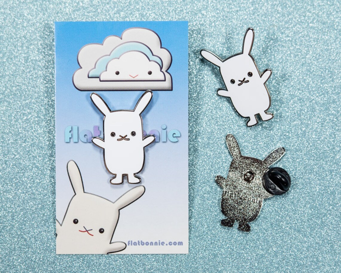Rabbit Enamel Pin Bunny Enamel Pin Kawaii Backpack Pin Cute - Etsy Canada