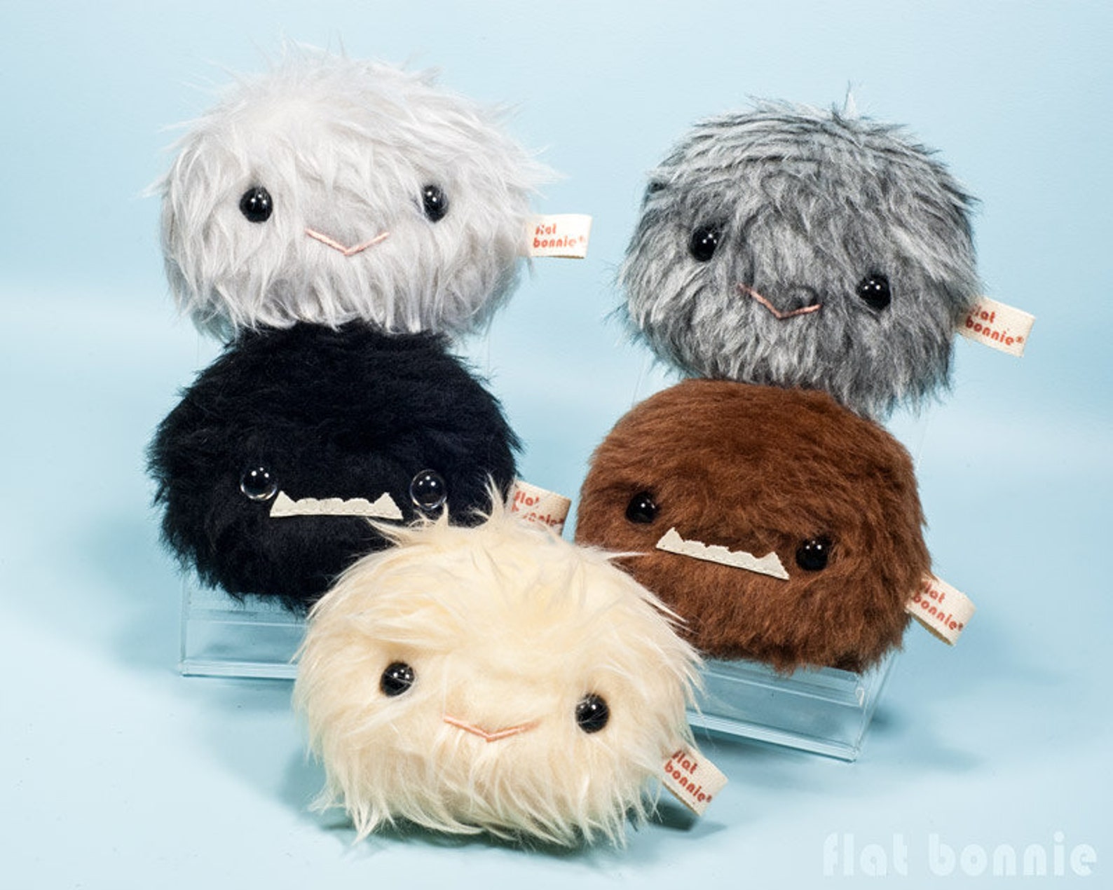 Cute Cat Hairball Plush, Kawaii Kitty Furball Stuffed Toy, Handmade Cat ...