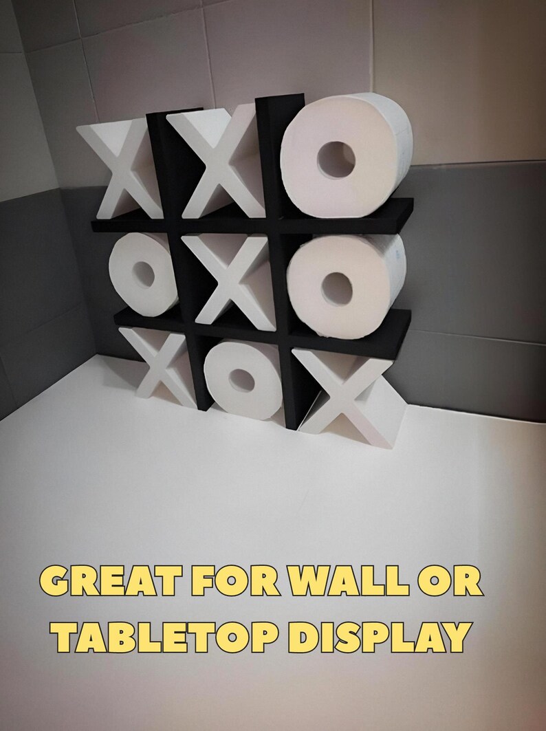 Tic Tac Toe TOILET PAPER HOLDER Stl Digital File 3D Print| Funny ...