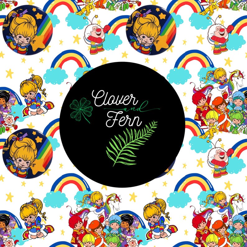 Rainbow Brite Seamless PNG Quality File for Fabric Sublimation ...