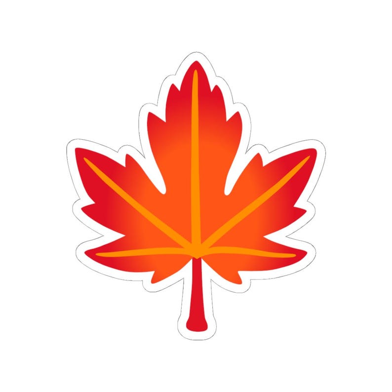 Autumn Leaf Kiss-cut Stickers | Fall Decor, Seasonal Stickers, Laptop ...