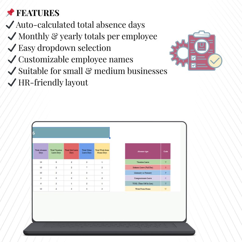 Employee Leave Management Tracker 2026 | Absence Tracker Excel & Google ...