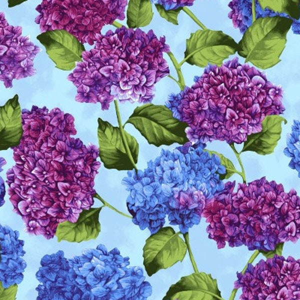 Hydrangea Fabric - Etsy