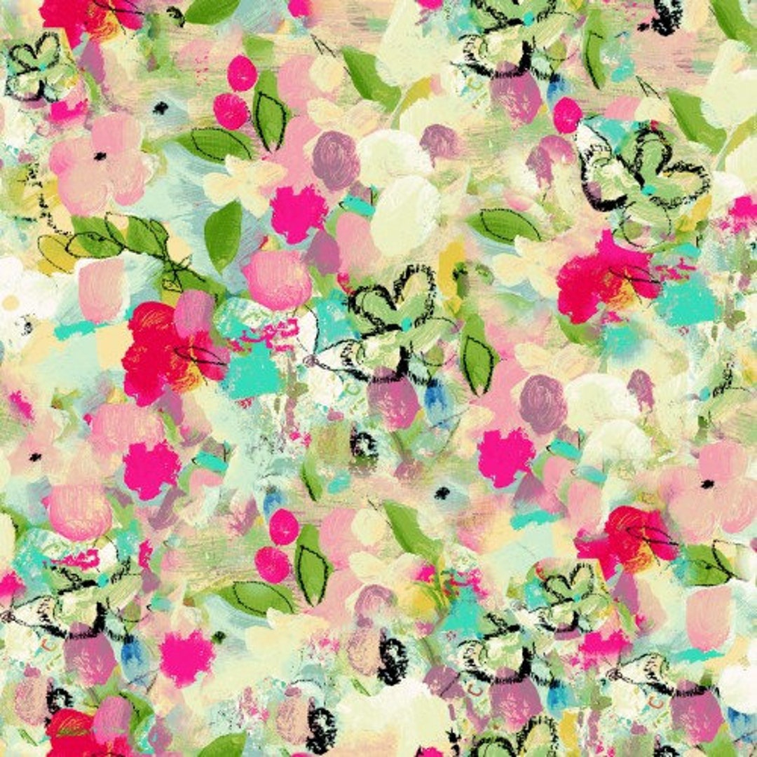 Feathered Friends Petals Pinks From Clothworks Fabric - Etsy