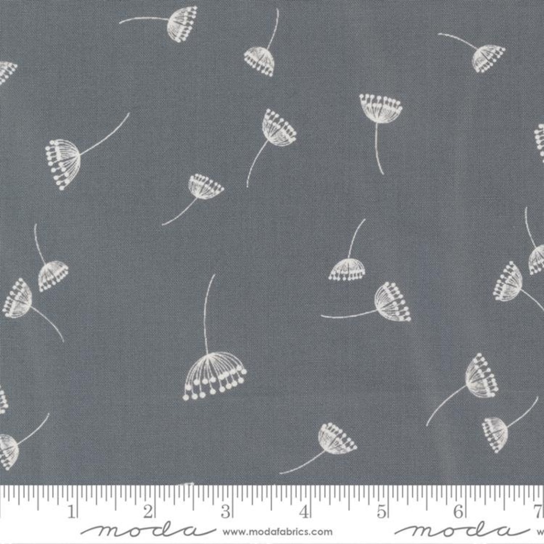 Filigree - Dandelions Florals Graphite Grey 1811 20 by Zen Chic From ...