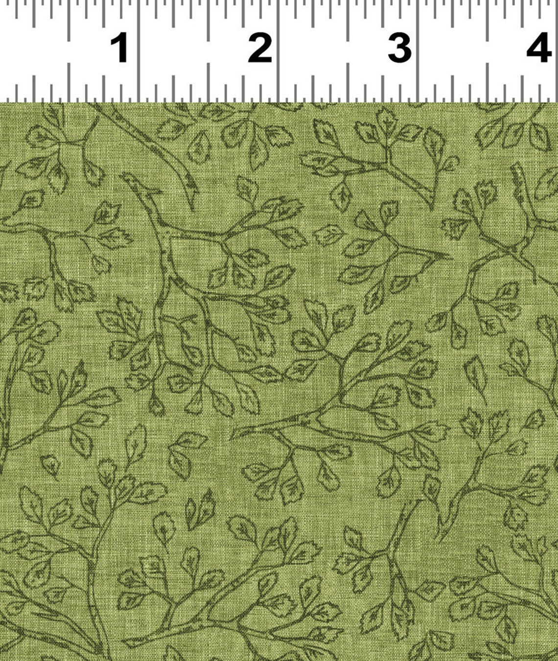 Autumnity - Branchlets Green by Esther Fallon Lau From Clothworks ...