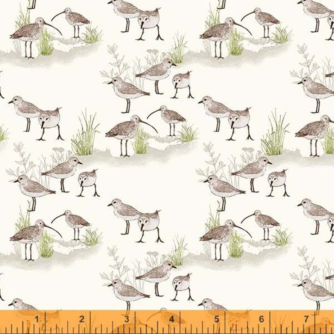 Sea and Shore Curlew Birds Cream by Hackney and Co From - Etsy