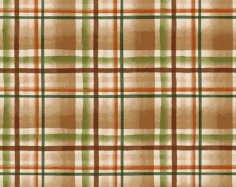 Brown Plaid Fabric | Etsy