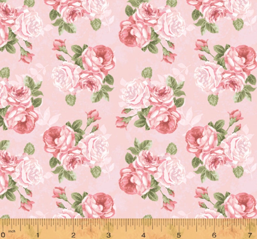 Wish You Were Here - Corsage Rose Pink From Windham Fabrics - Etsy