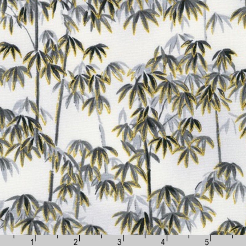 Bamboo Print Fabric - Etsy