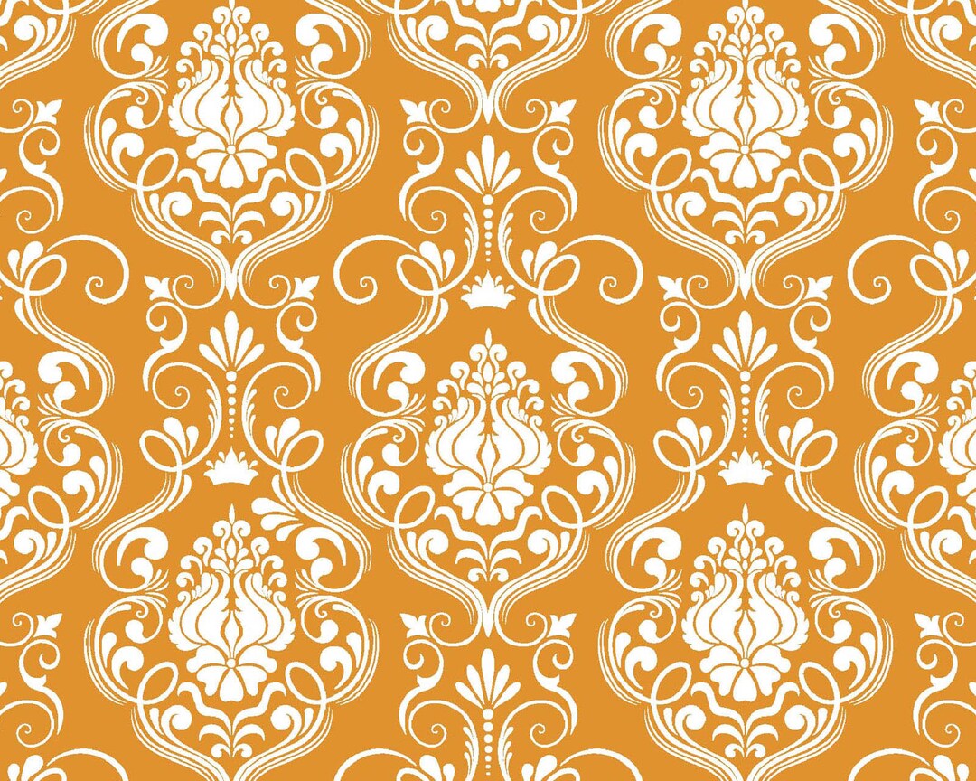 Happy Halloween - Damask Orange From Patrick Lose Fabrics - Etsy