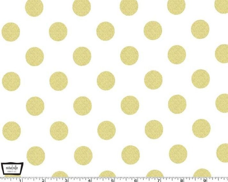 Glitz - Quarter Dot Pearlized Gold - 100% Cotton Print Metallic From ...