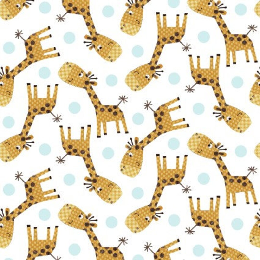 At the Zoo - Giraffes White From Studio E Fabrics - Etsy