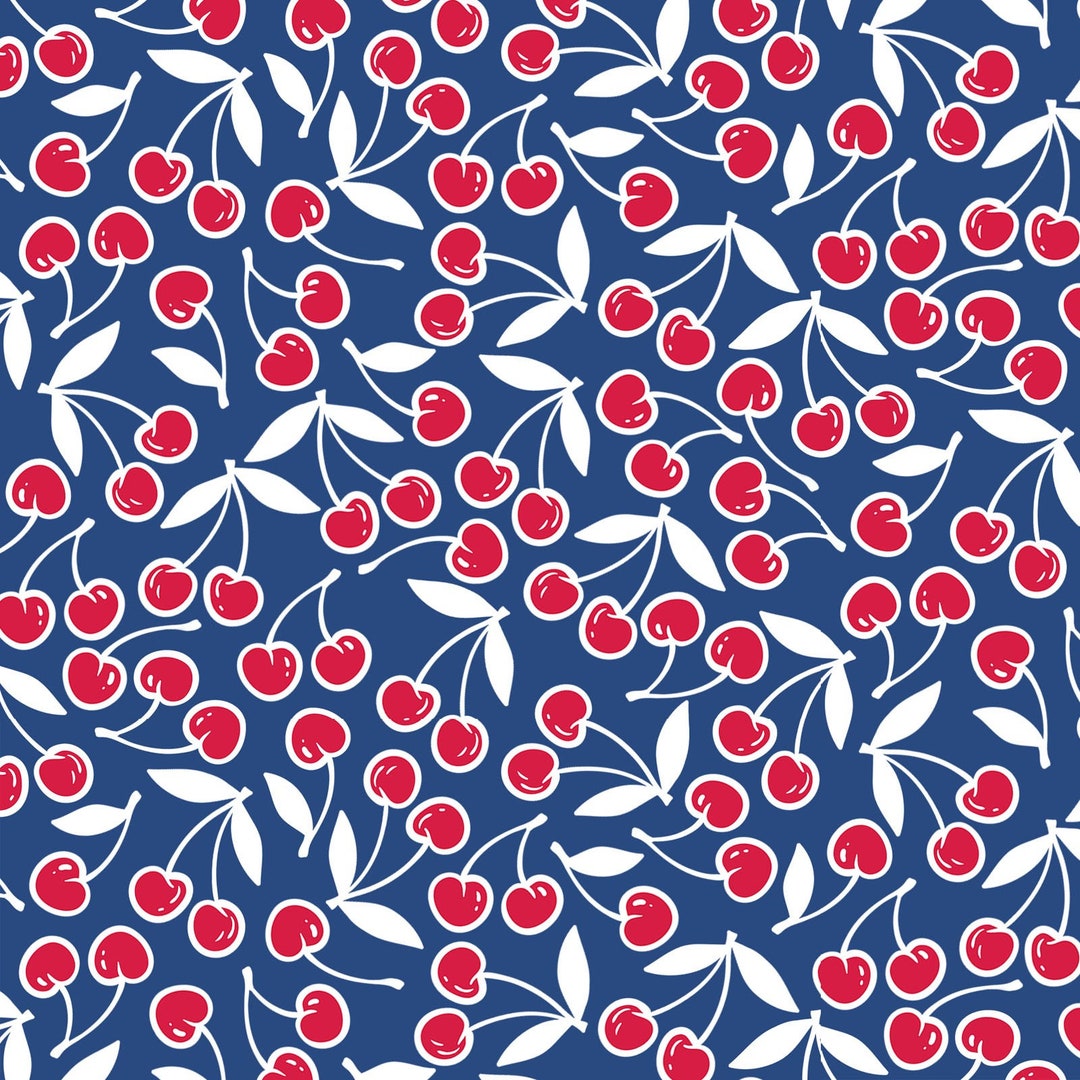 Cherry Lemonade Blue From in the Beginning Fabric - Etsy