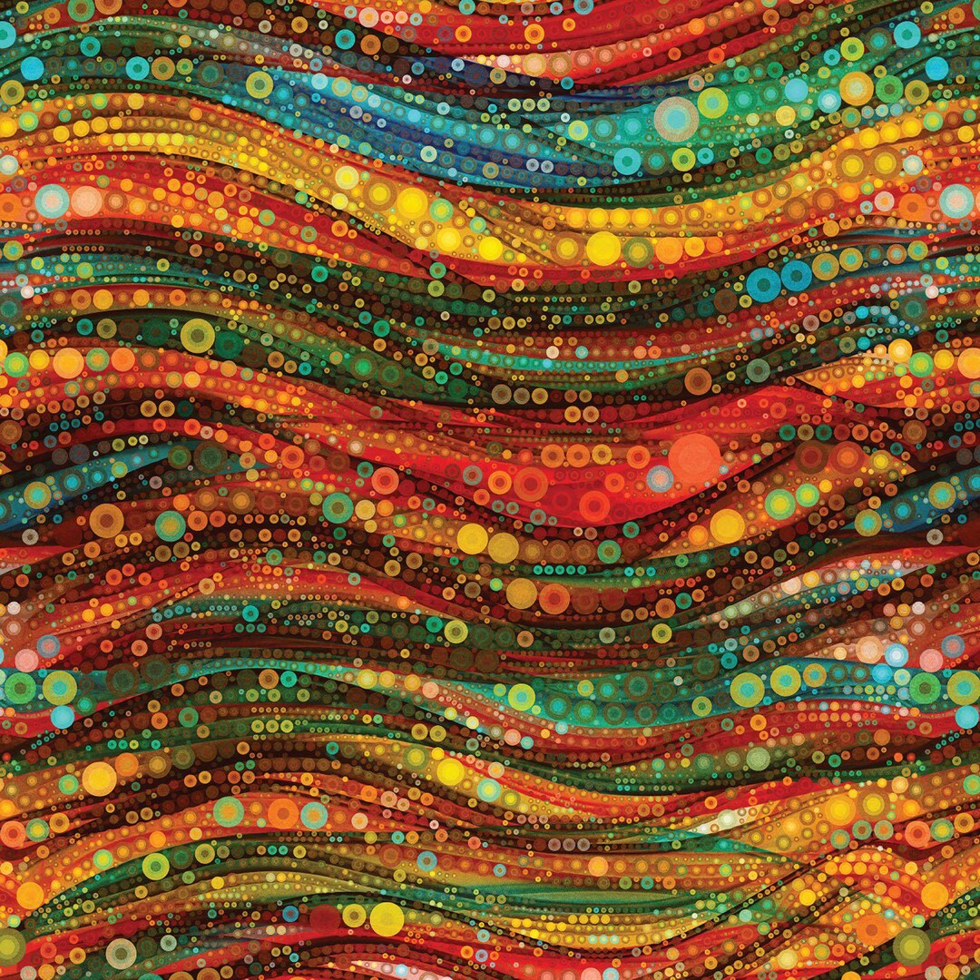 Gigi in the Garden - Stained Glass Abstract Circles Multi From Camelot ...