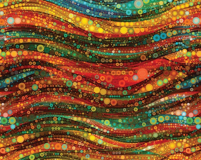 Gigi in the Garden - Stained Glass Abstract Circles Multi From Camelot ...